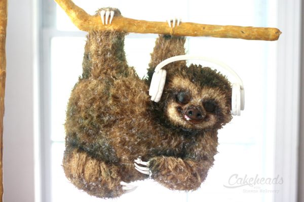 Airbrushing the Sloth Cake and Creating Headphones | Cakeheads